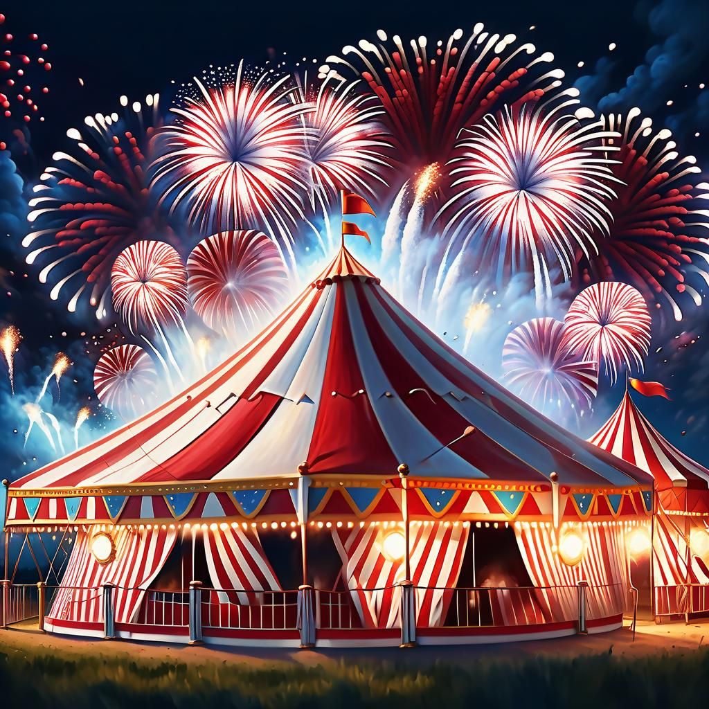 Circus Fireworks - AI Generated Artwork - NightCafe Creator
