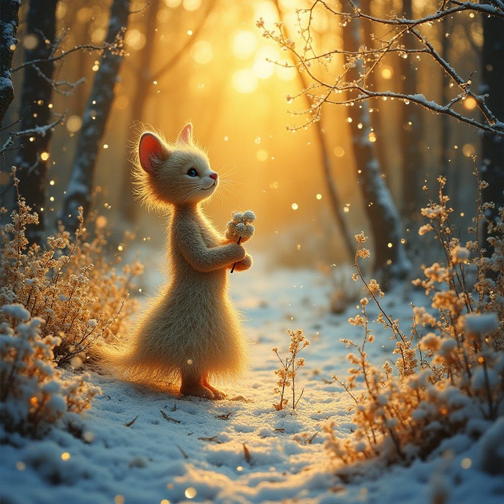 Haiku series - Whimsical Morning Scene in Vibrant Colors