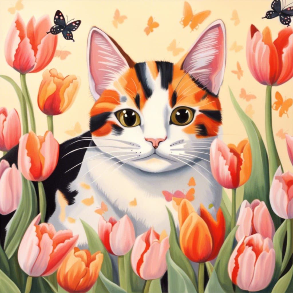 Calico Cat 3 - AI Generated Artwork - NightCafe Creator