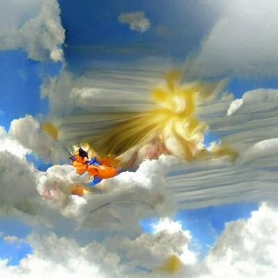 goku falling out of the sky - AI Generated Artwork - NightCafe Creator