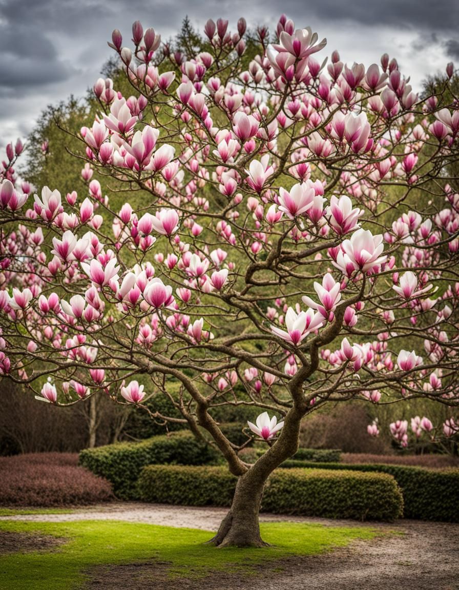 Tulip Magnolia Tree - AI Generated Artwork - NightCafe Creator