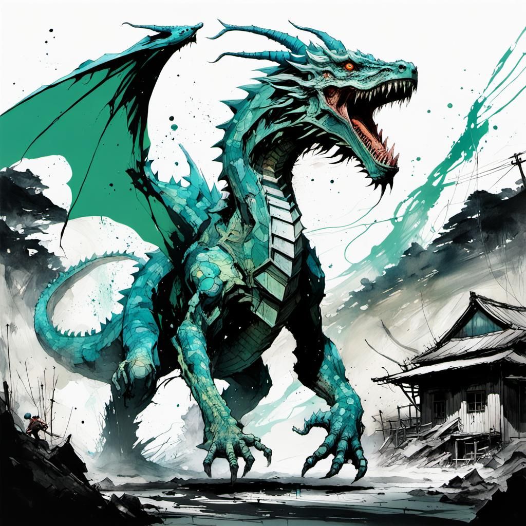 Dragon Attack - AI Generated Artwork - NightCafe Creator