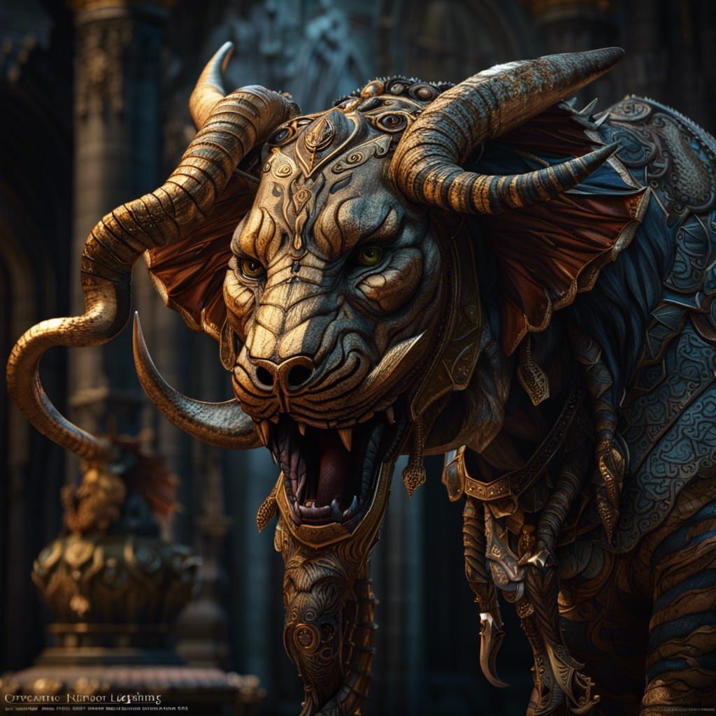 Iron Horned Tiger - AI Generated Artwork - NightCafe Creator