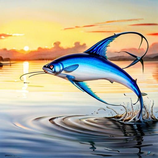 Blown Glass Catfish ⁶ - AI Generated Artwork - NightCafe Creator