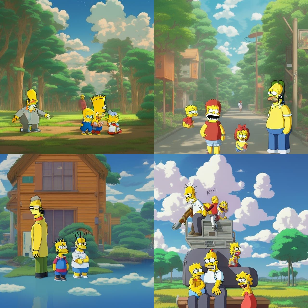 Simpsons, but poorly drawn - AI Generated Artwork - NightCafe Creator