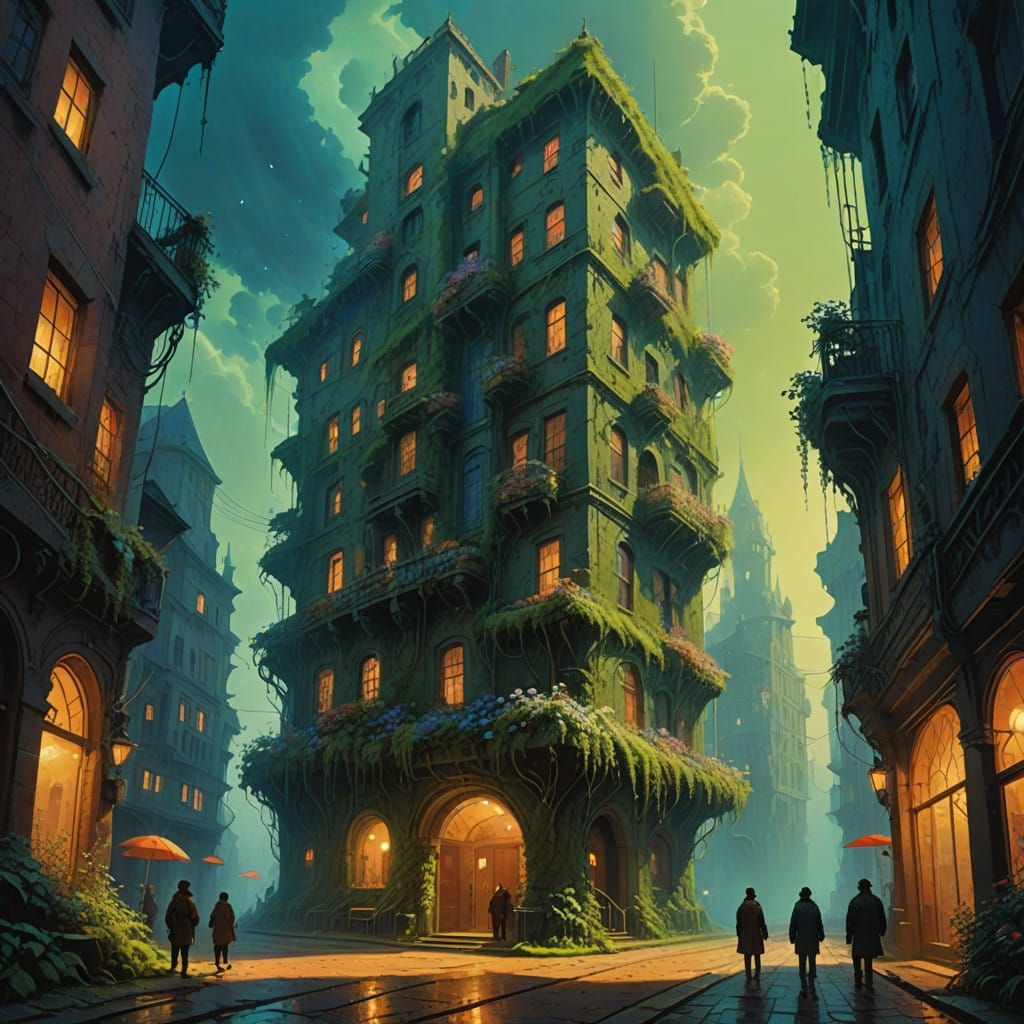 Vertical Garden Thrives on Futuristic Skyscraper - AI Art