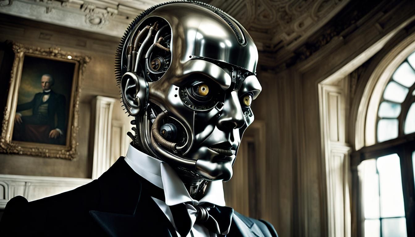 Servitude in Silicon Shadows 7 - AI Generated Artwork - NightCafe Creator