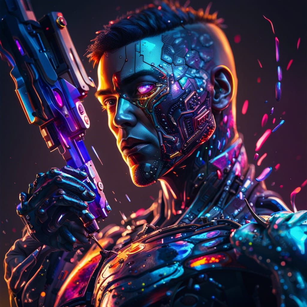 A sick looking cyborg - AI Generated Artwork - NightCafe Creator