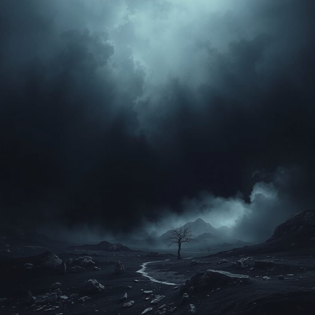 the essence of nothingness - Surreal Void Landscape in Abstr...