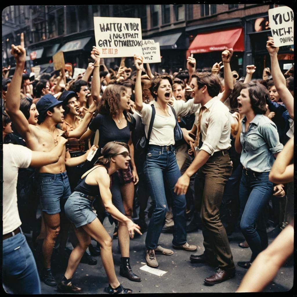 Stonewall riots 1969 - AI Generated Artwork - NightCafe Creator