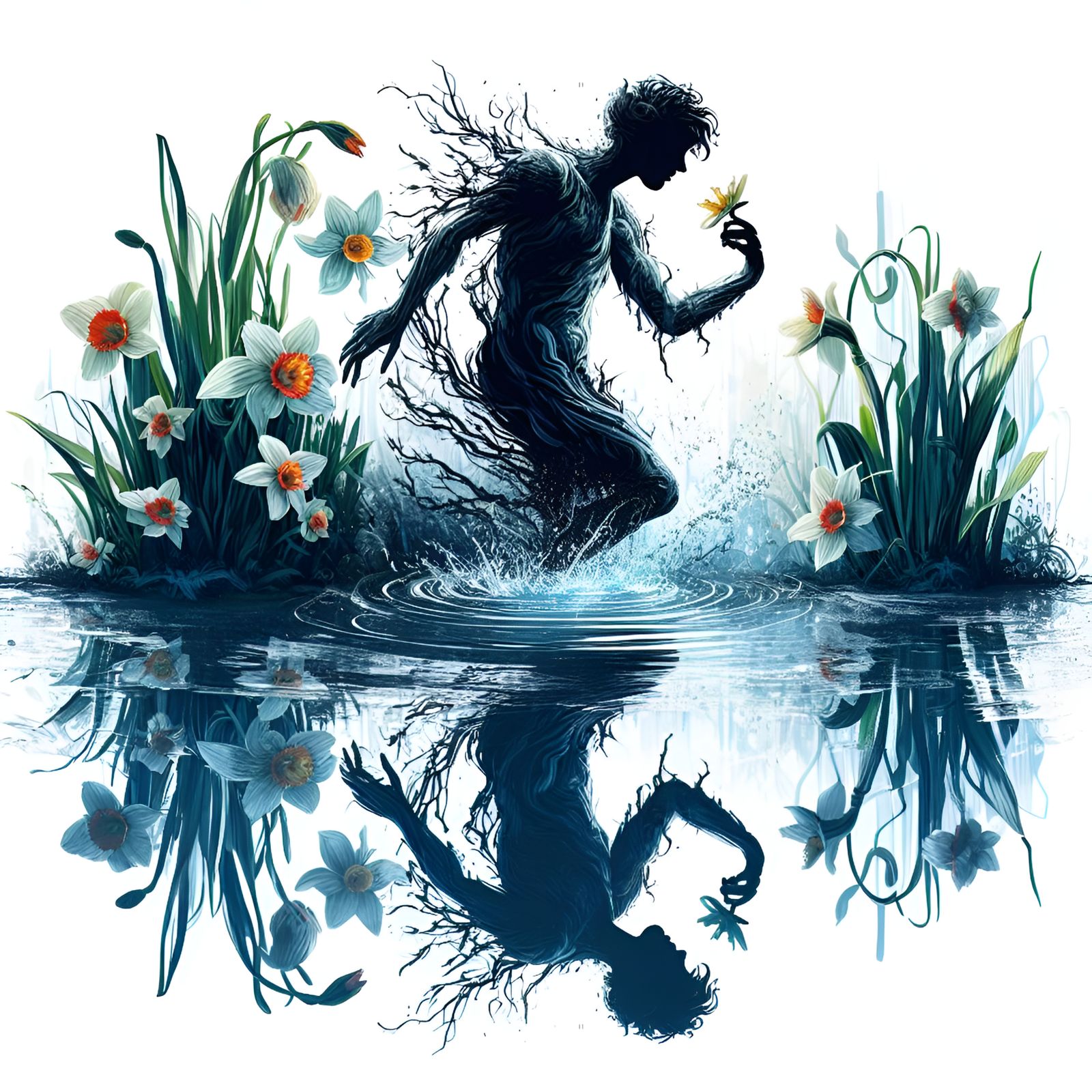 Greek Mythology : Narcissus - AI Generated Artwork - NightCafe Creator