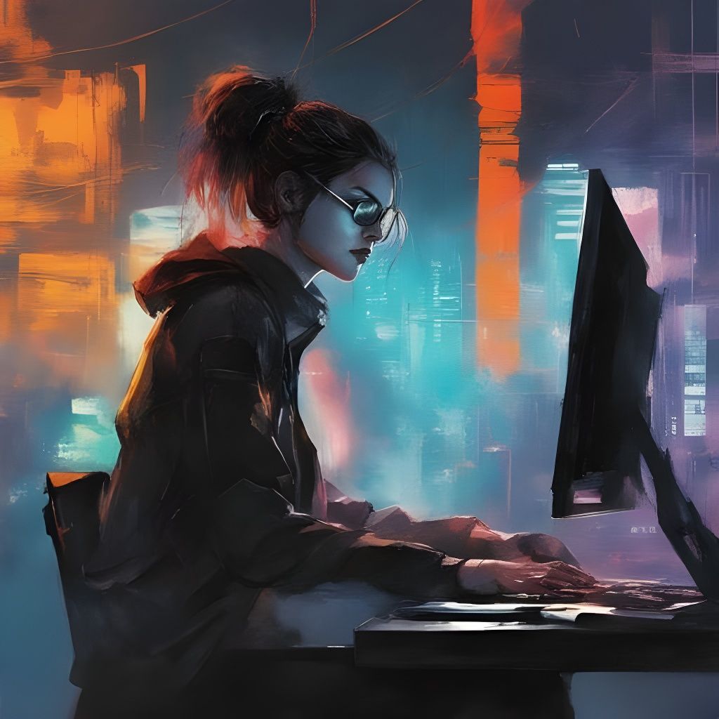 Hackergirl - AI Generated Artwork - NightCafe Creator