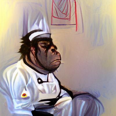 Ape Chef Posing #6 - AI Generated Artwork - NightCafe Creator