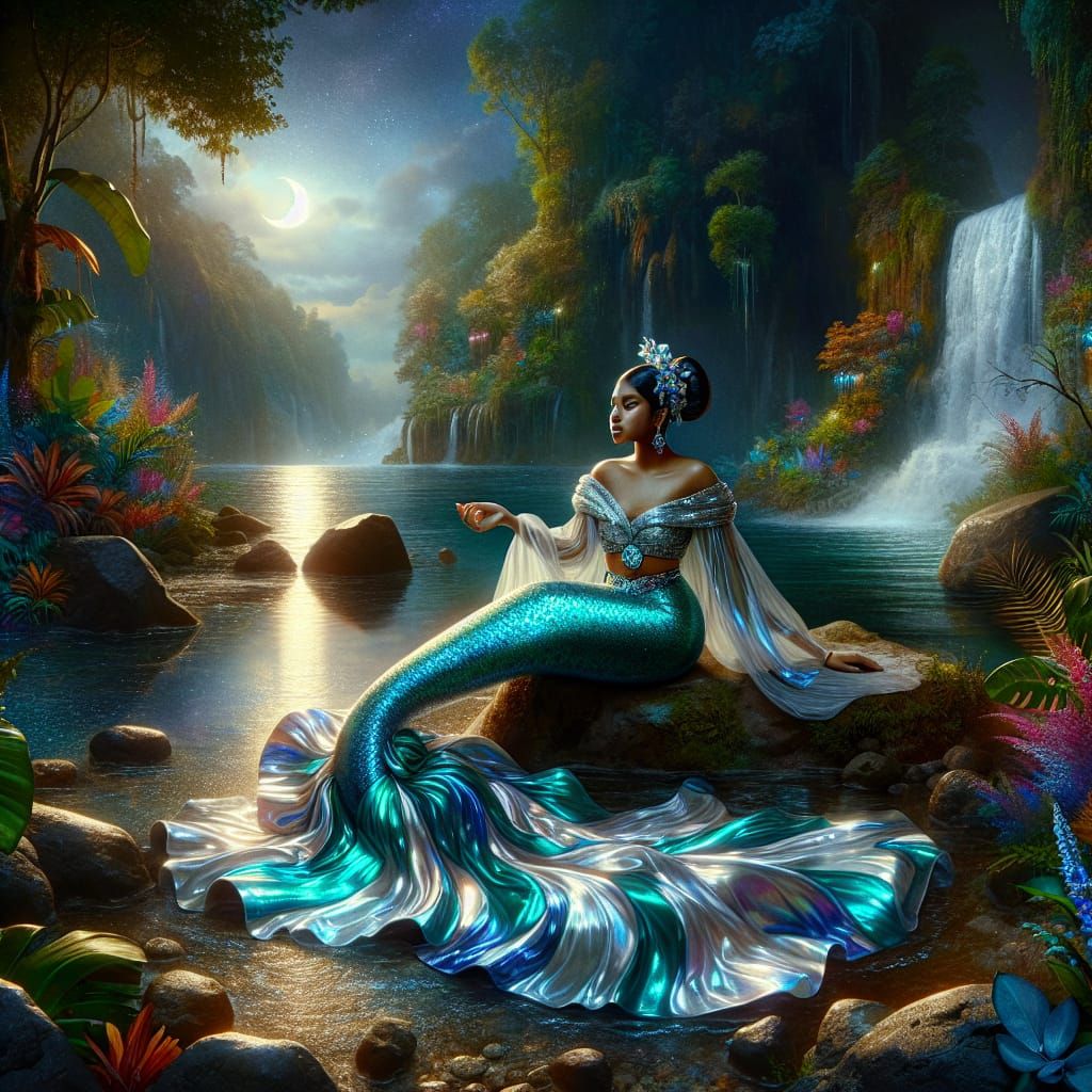 Turquoise Siren v1 - AI Generated Artwork - NightCafe Creator