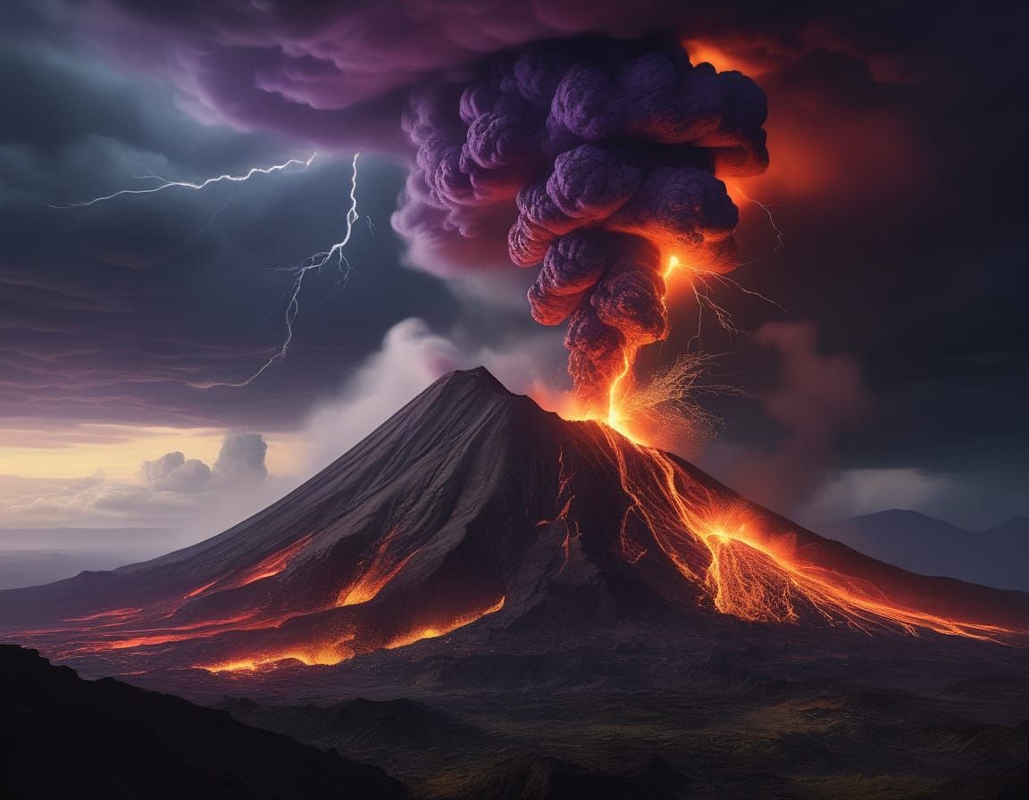 The Roaring of natural - Epic Volcanic Eruption in Fiery Spl...