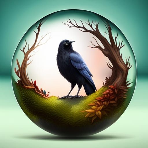 My magic crow - AI Generated Artwork - NightCafe Creator