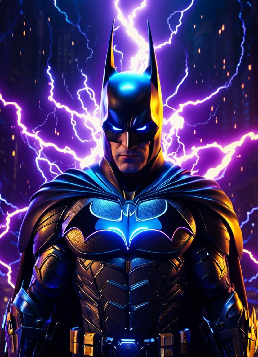 electric batman - AI Generated Artwork - NightCafe Creator
