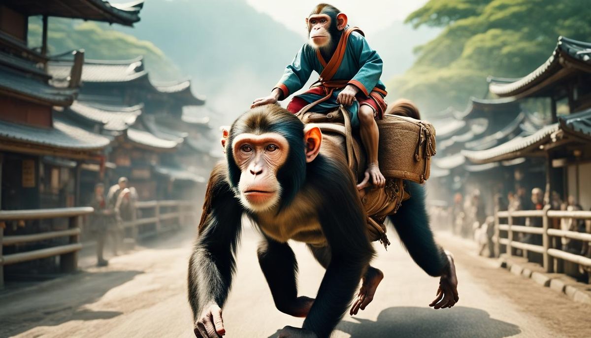 A Man Riding on the Back of a Large Animal, Faithful Cinematic Color ...