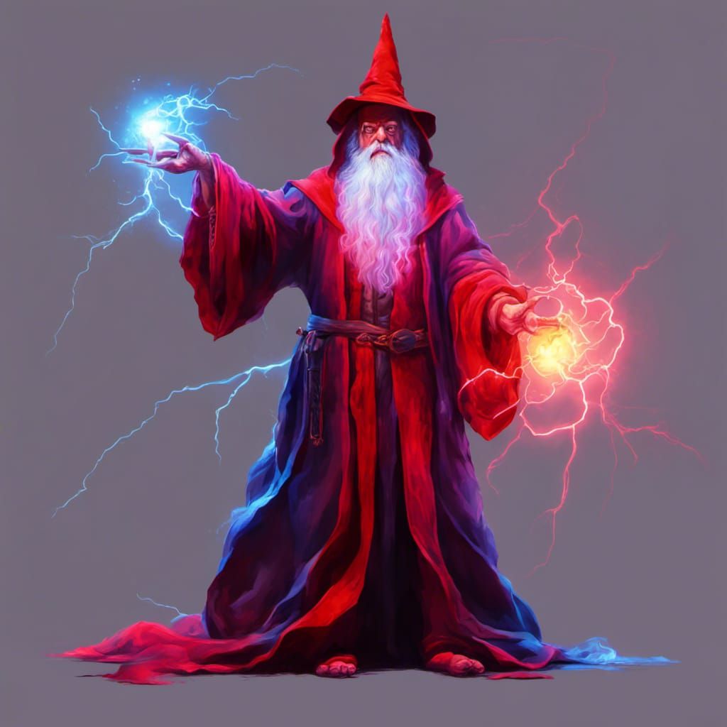 Wizard with spells - AI Generated Artwork - NightCafe Creator