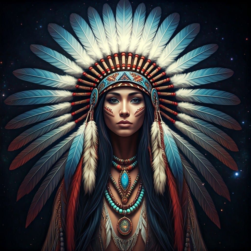 Native american Fae - Ethereal Native American Fae in Astral...