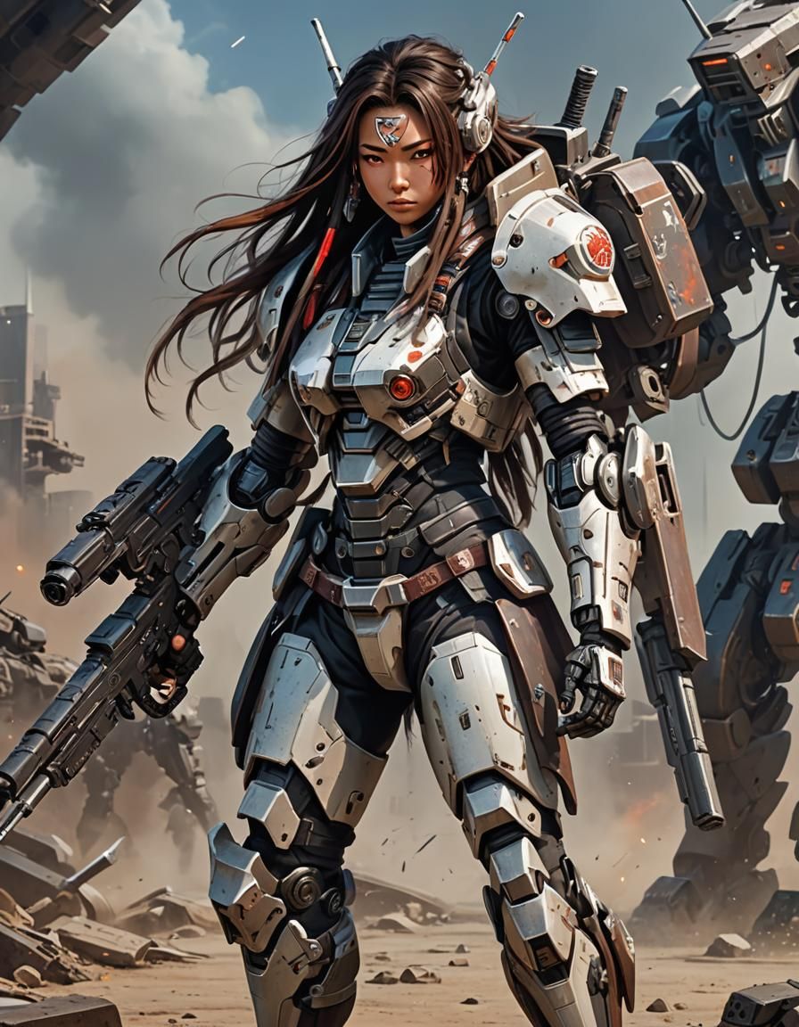 Dystopian Cyborg Warrior 🔥🔥🔥 - AI Generated Artwork - NightCafe Creator