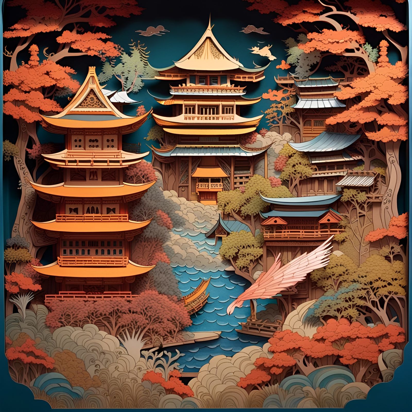 Japanese Cutout - AI Generated Artwork - NightCafe Creator