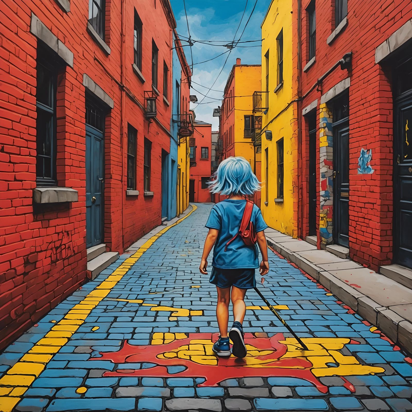 Color Splotch Town - AI Generated Artwork - NightCafe Creator