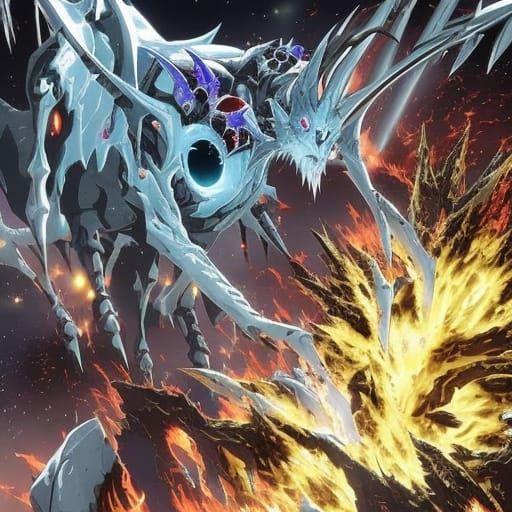 Space monster melts an asteroid anime monster - AI Generated Artwork ...