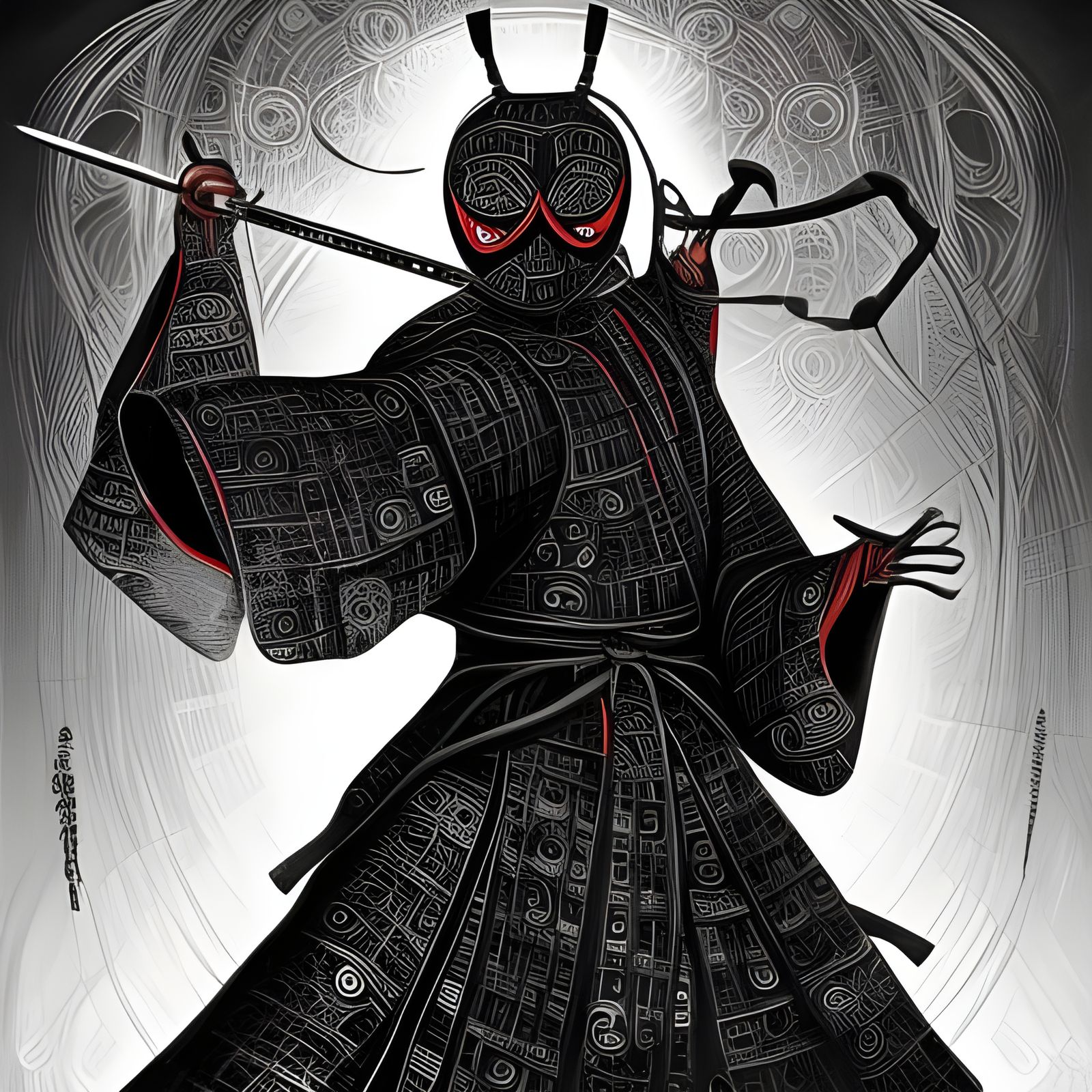 Spider clan samurai - AI Generated Artwork - NightCafe Creator