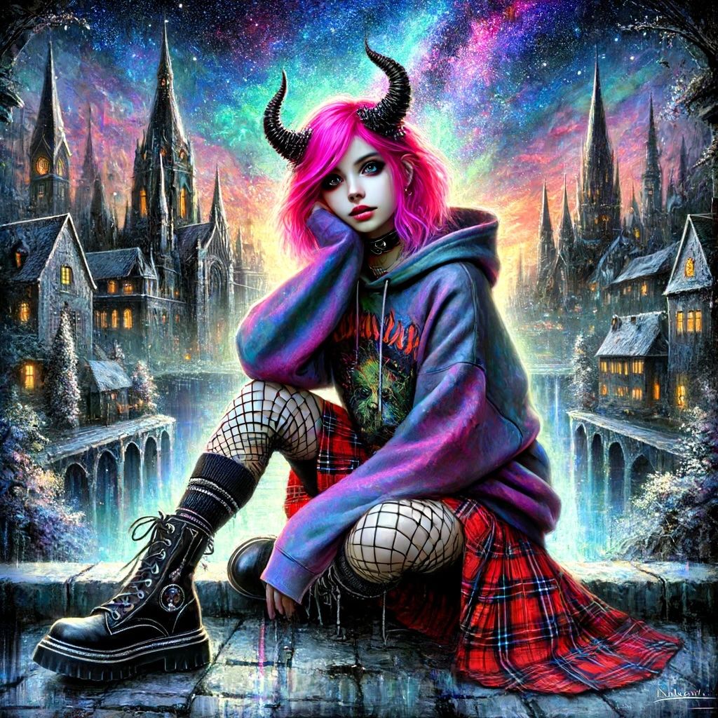 Demon Girl - AI Generated Artwork - NightCafe Creator