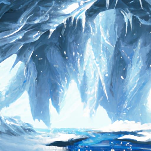 Beautiful ice cave - AI Generated Artwork - NightCafe Creator