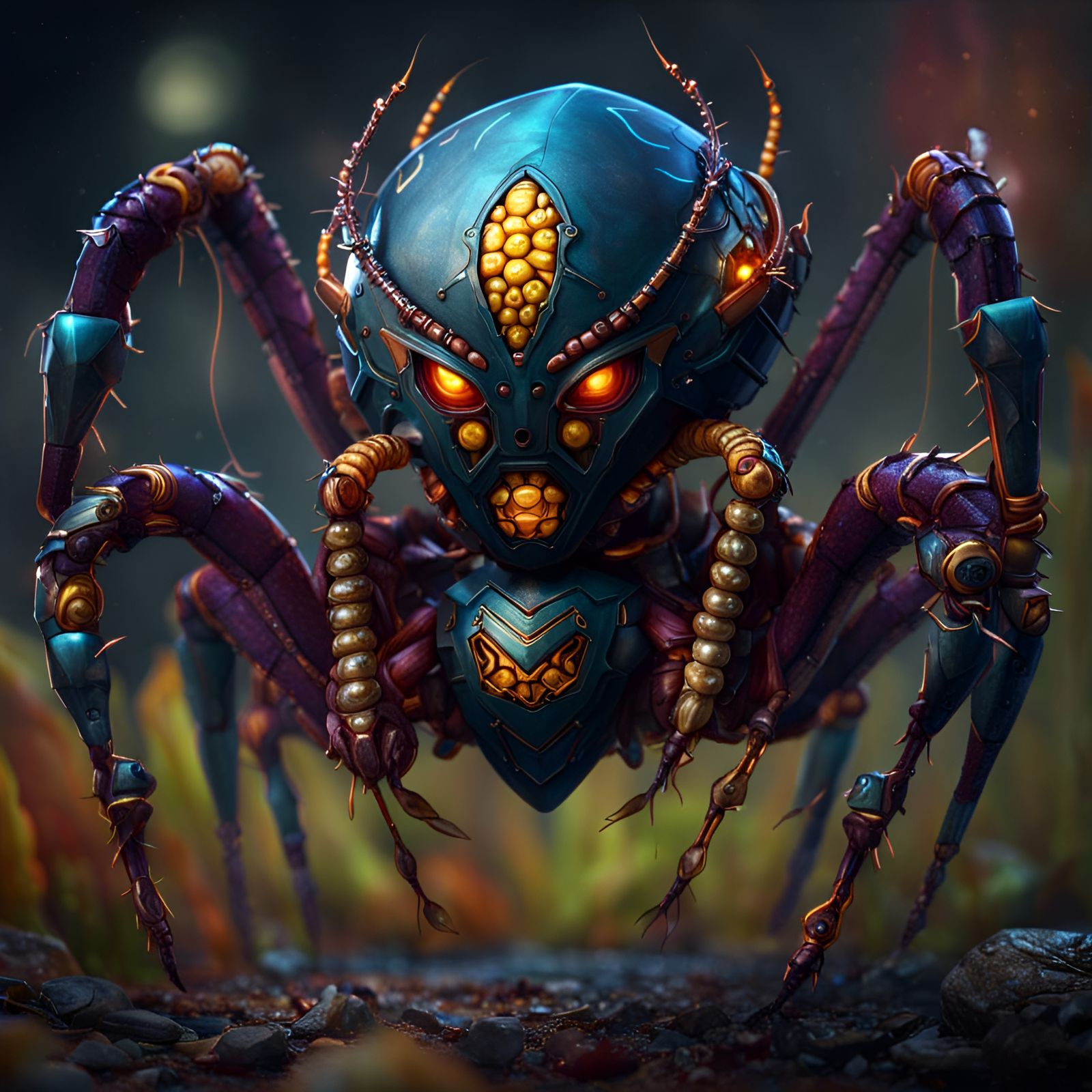 Alien spider cyborg - AI Generated Artwork - NightCafe Creator
