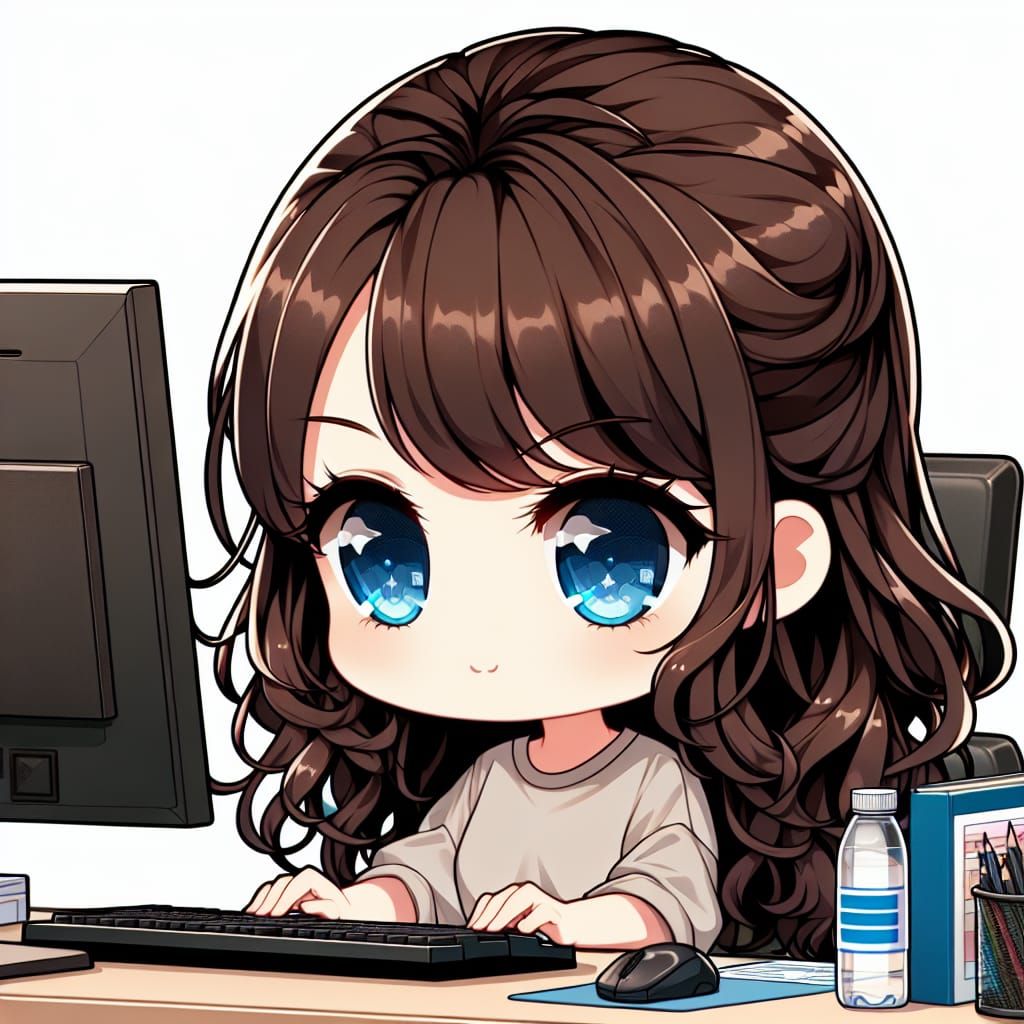 This girl programming - AI Generated Artwork - NightCafe Creator