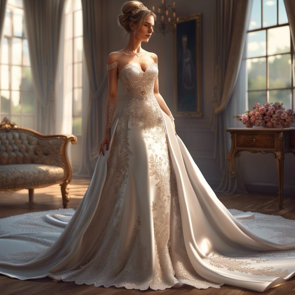 Beautiful Bride on her Wedding Day - AI Generated Artwork - NightCafe ...