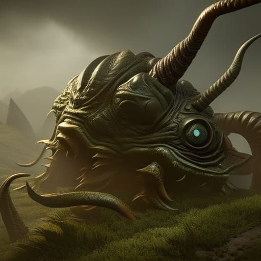 Snail monster from outer space - AI Generated Artwork - NightCafe Creator