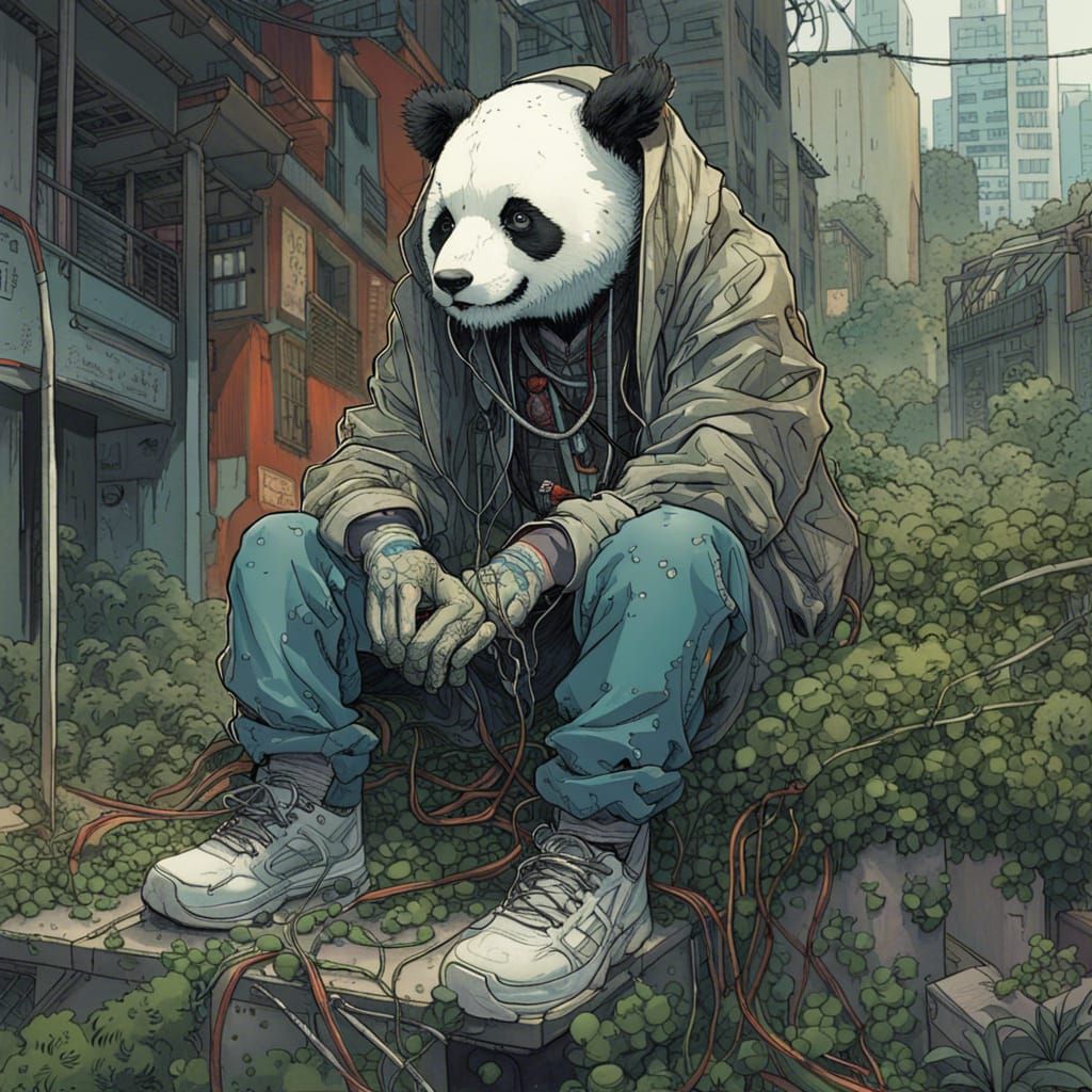 Humanoid Panda 🐼 - AI Generated Artwork - NightCafe Creator