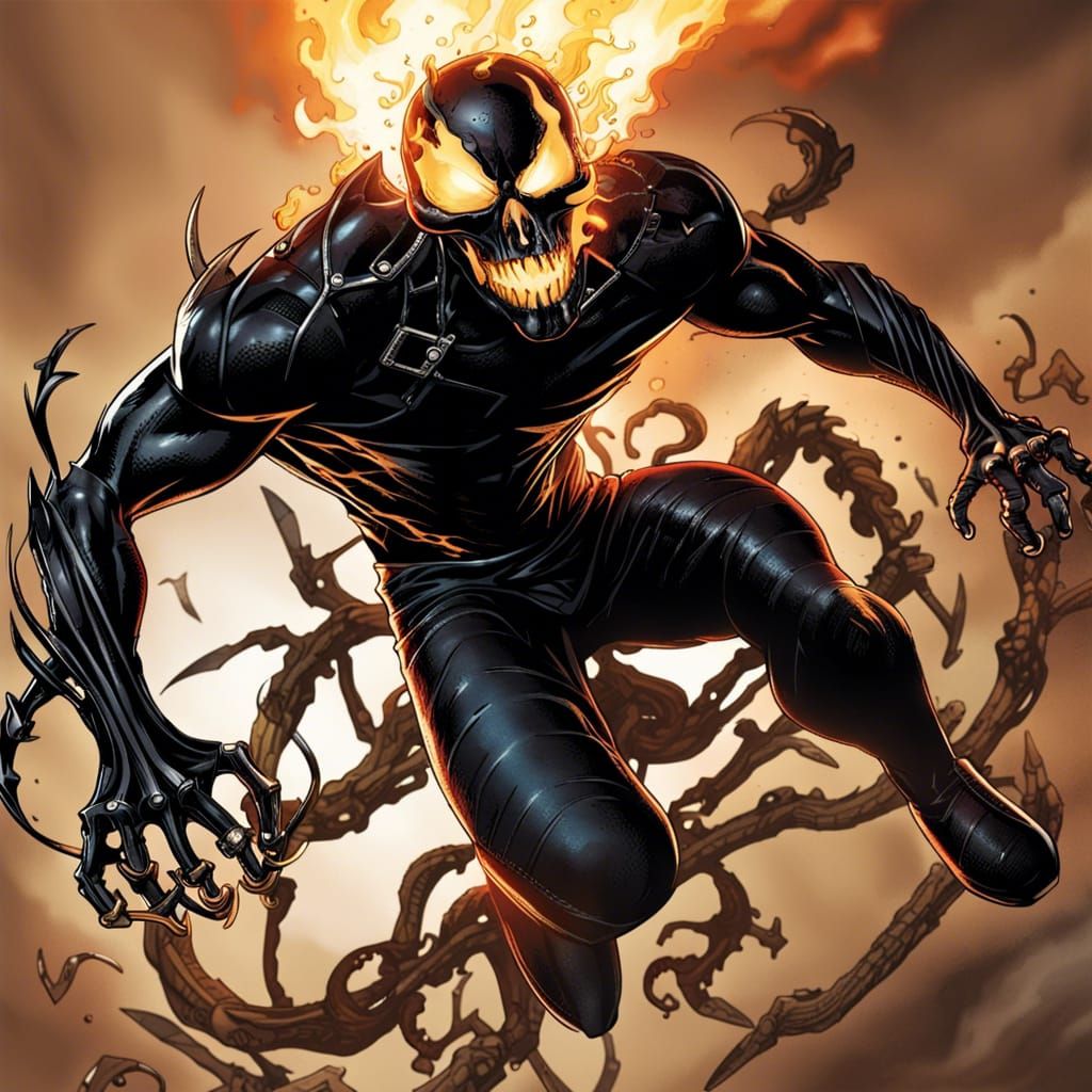 Symbiote Ghost Rider, Spirit of Vengeance, Marvel Comics - AI Generated ...