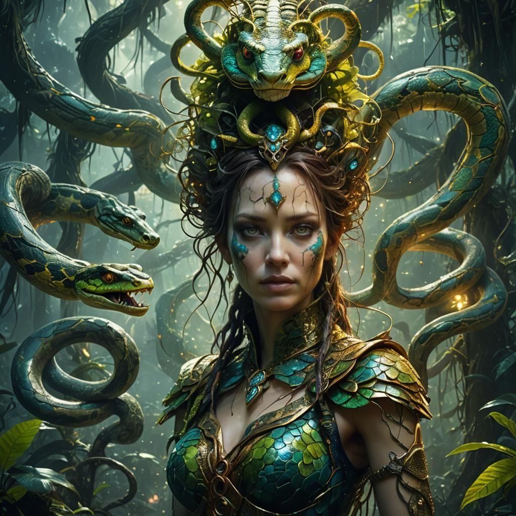 The Snake Queen - AI Generated Artwork - NightCafe Creator