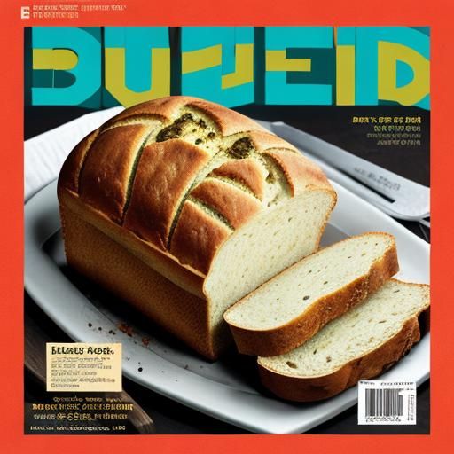 a loaf of crusty bread on the cover of "Bread" magazine - AI Generated ...