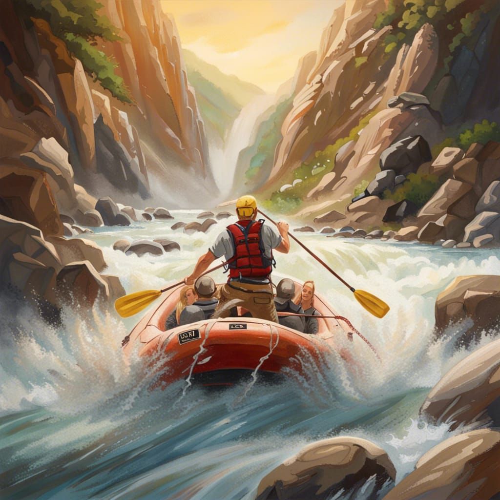Rafting extreme - AI Generated Artwork - NightCafe Creator
