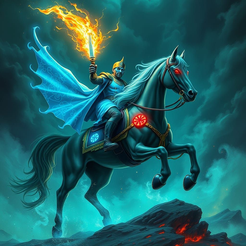 Epic Shields of Sapphire, Ruby, and Oak, Dancing w... - AI Art