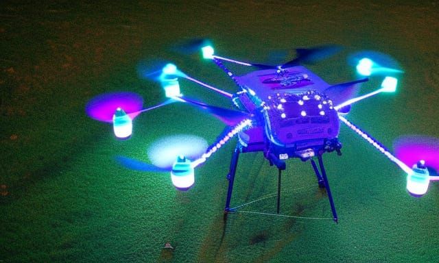 LED drone show - AI Generated Artwork - NightCafe Creator