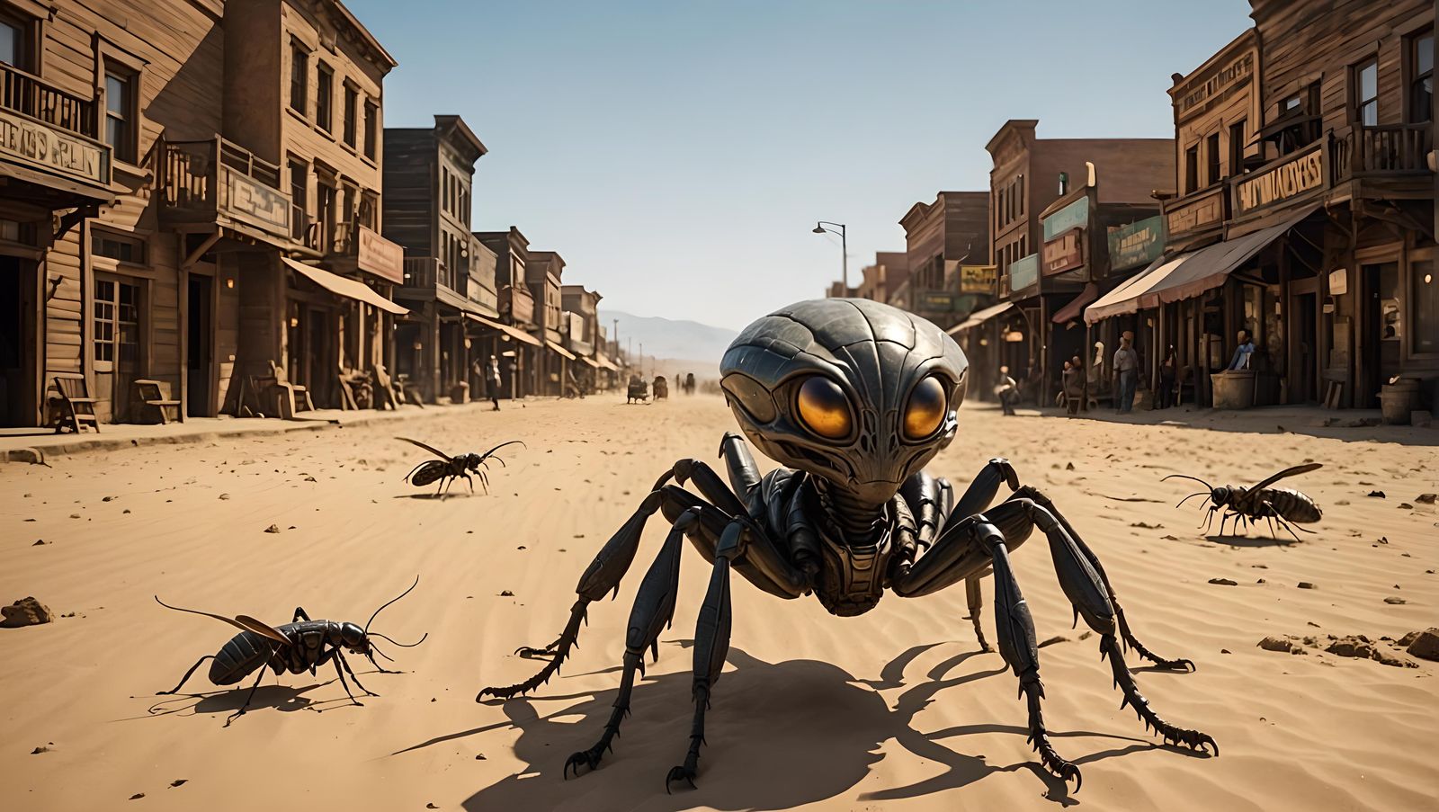 Alien insects are taking over the wild west - AI Generated Artwork ...