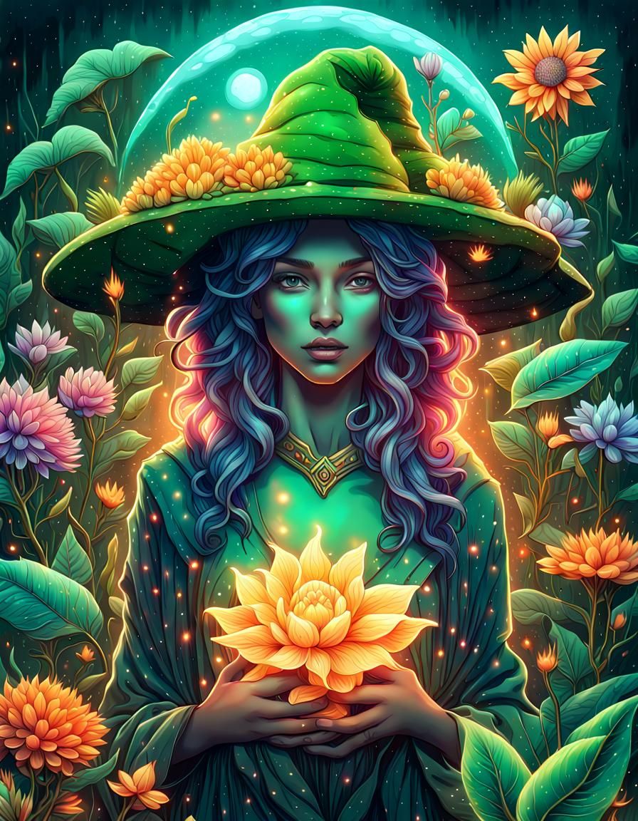 Magic flower spell - AI Generated Artwork - NightCafe Creator