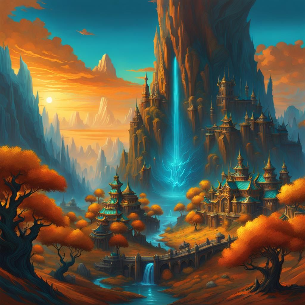 world of warcraft, landscape, no logo, hyperdetailed intricately ...