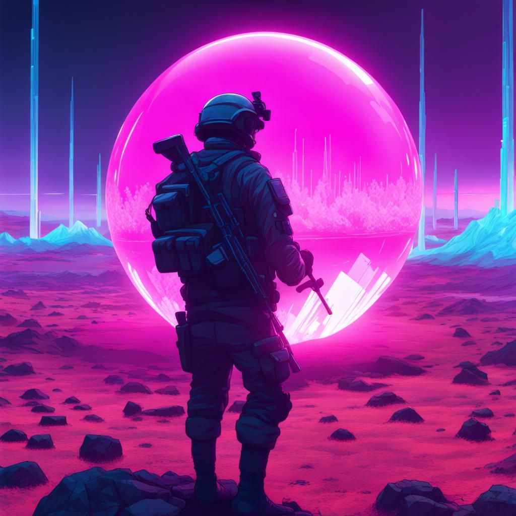 Synthwave Warrior - AI Generated Artwork - NightCafe Creator
