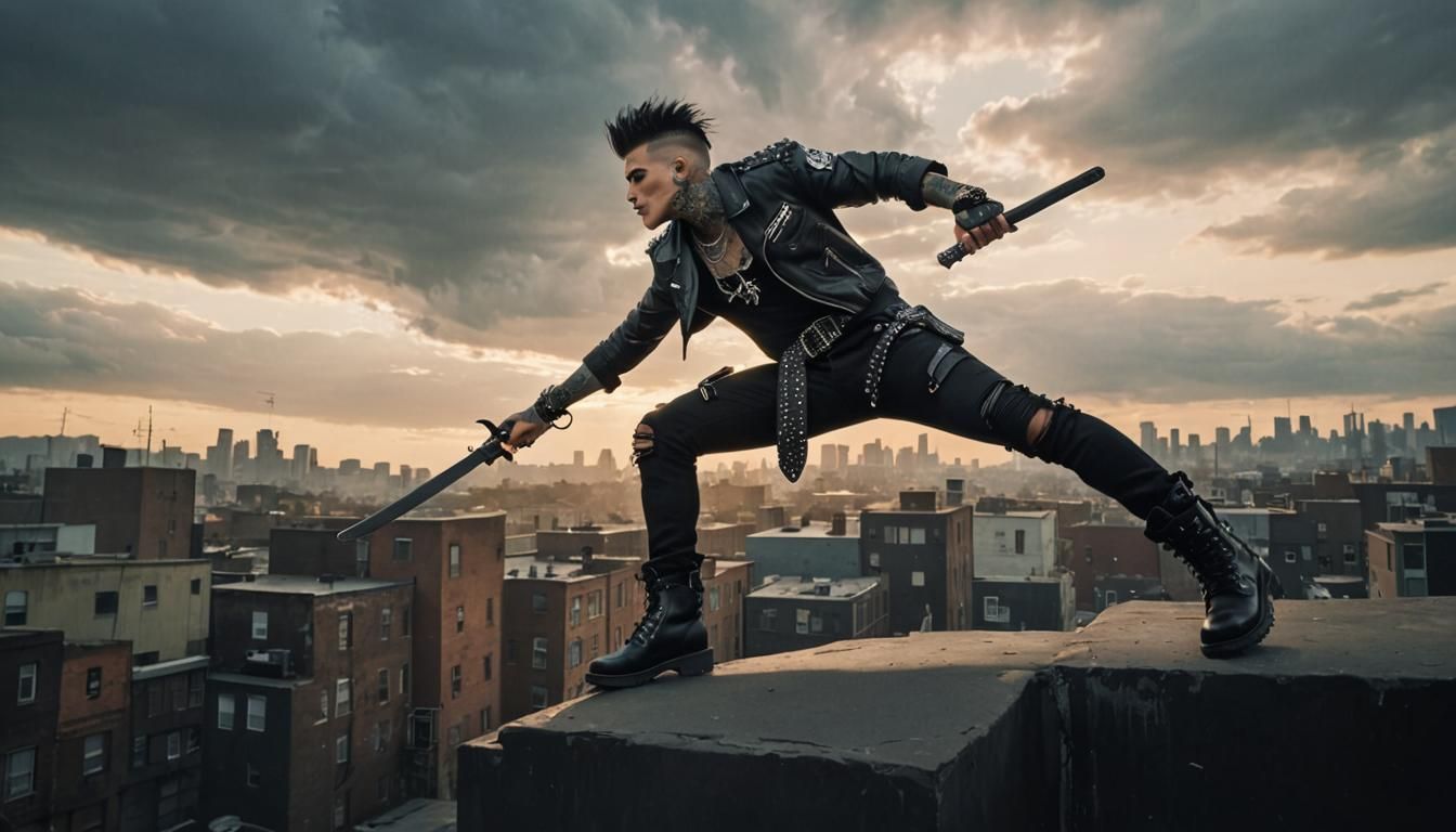 Punk warrior - AI Generated Artwork - NightCafe Creator