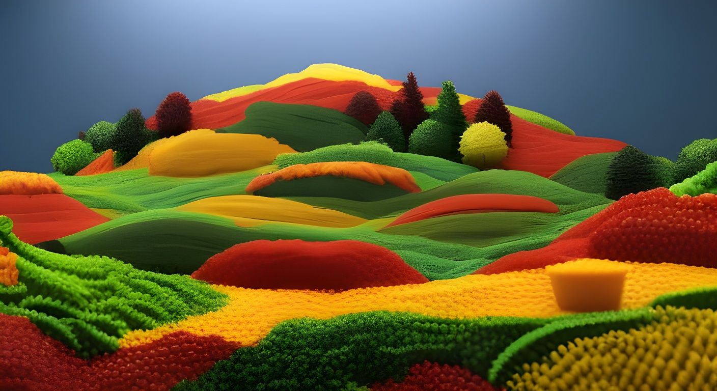 Landscape Made of Pasta - AI Generated Artwork - NightCafe Creator