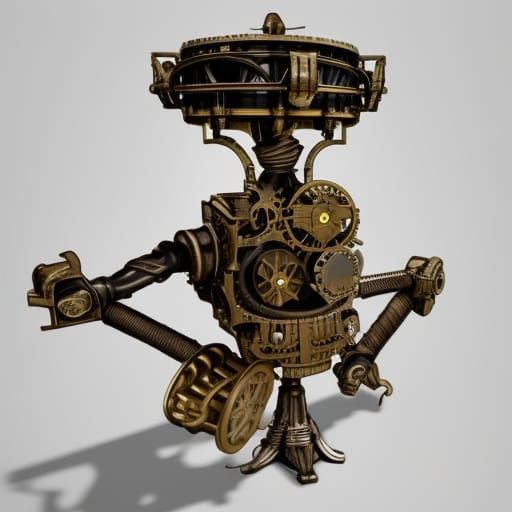 Three-toed Tree Sloth in Roman Armor, Weapons to the Ready, Steampunk ...