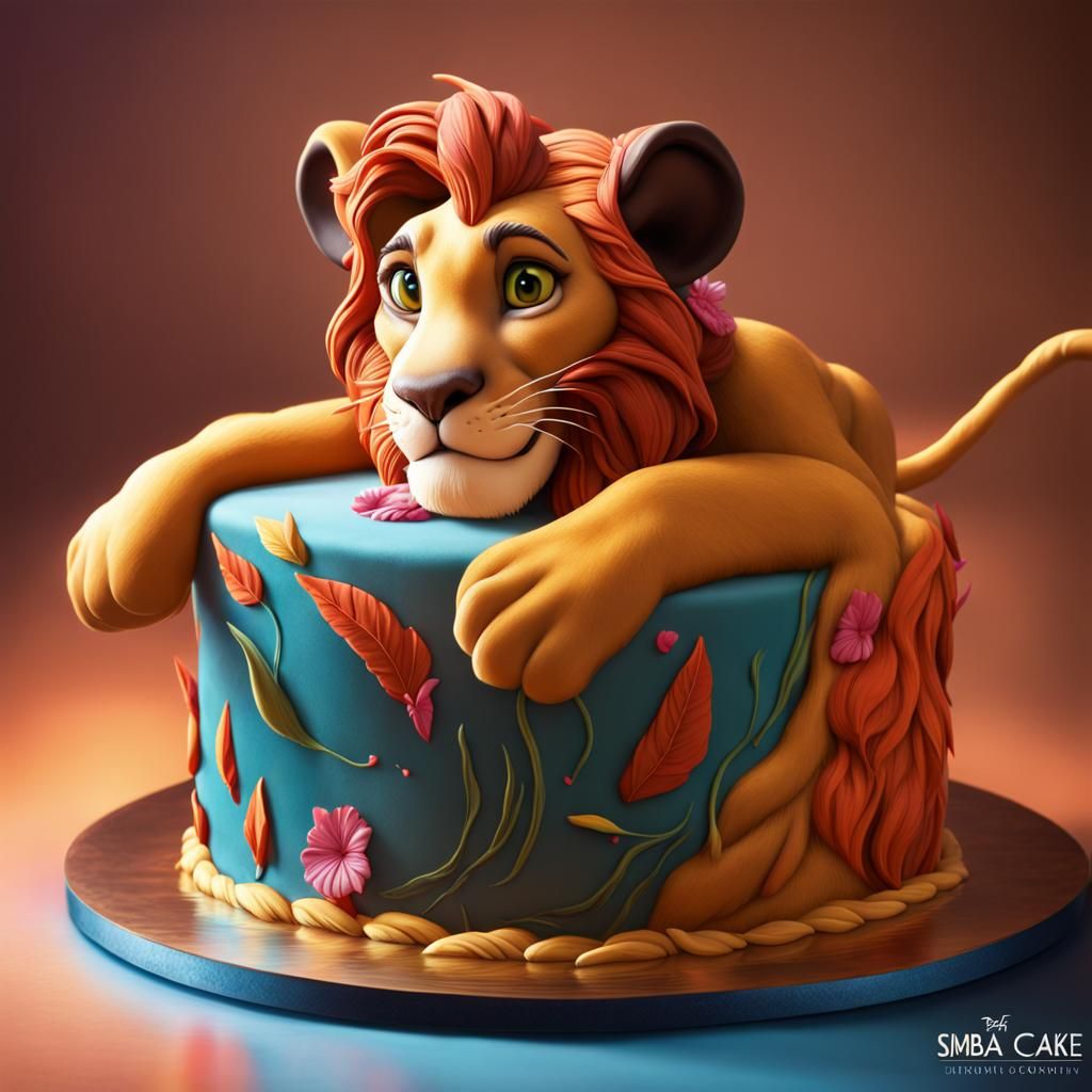 simba cake - AI Generated Artwork - NightCafe Creator